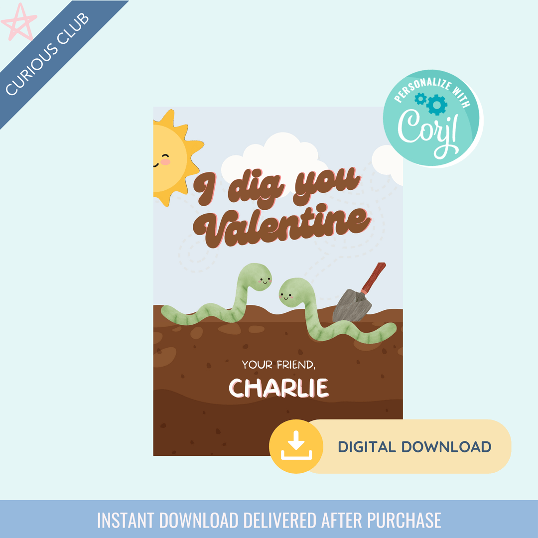 Printable: Gummy Worm Candy Valentine – Curious Baby Cards