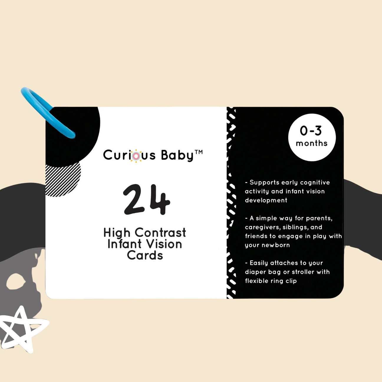 High Contrast Cards for Infants - Curious Baby™ Cards – Curious Baby Cards