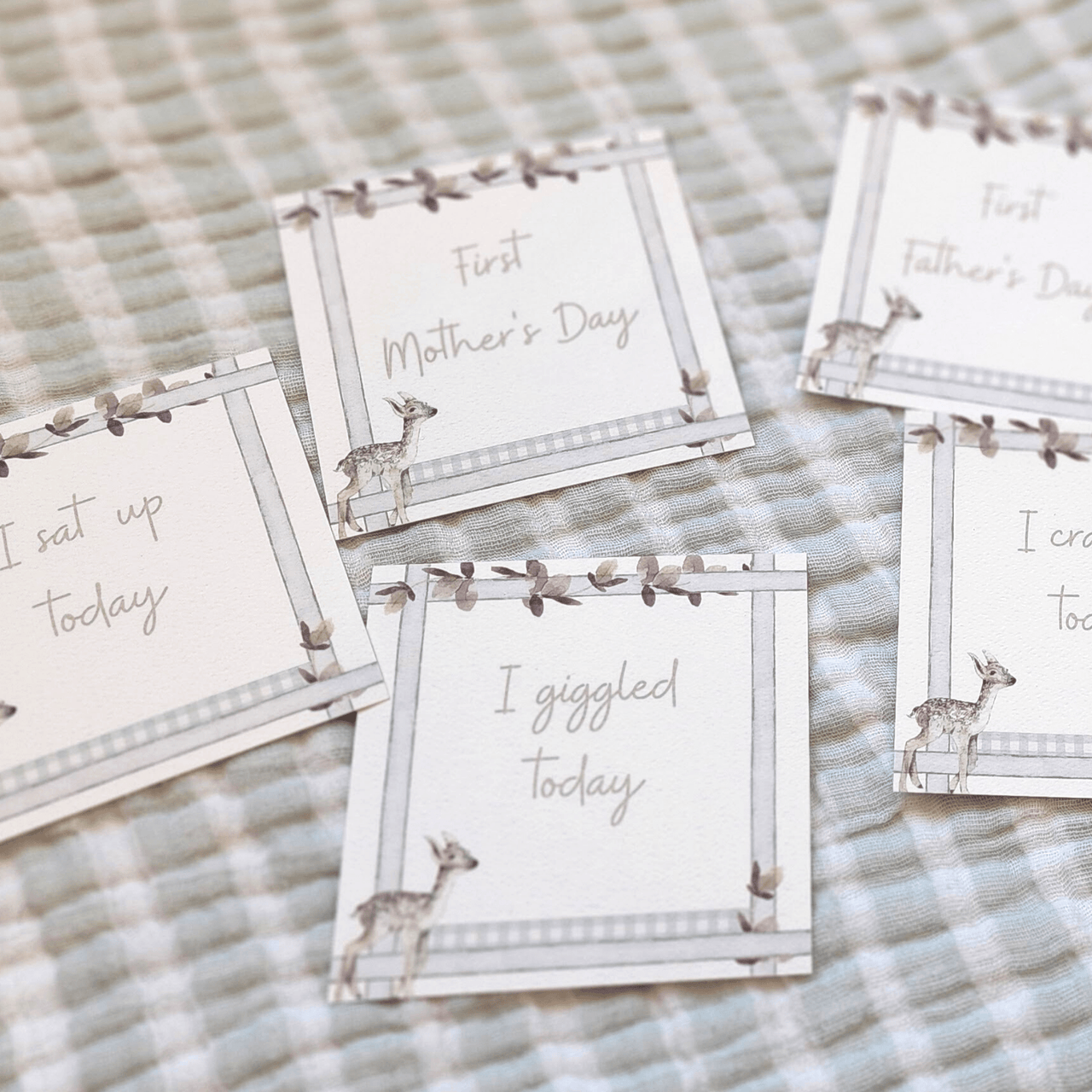 Infant Milestone + Memory Cards (0-12 months) – Curious Baby Cards